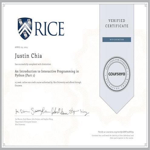 Coursera interactivepython1 2016 | PPT