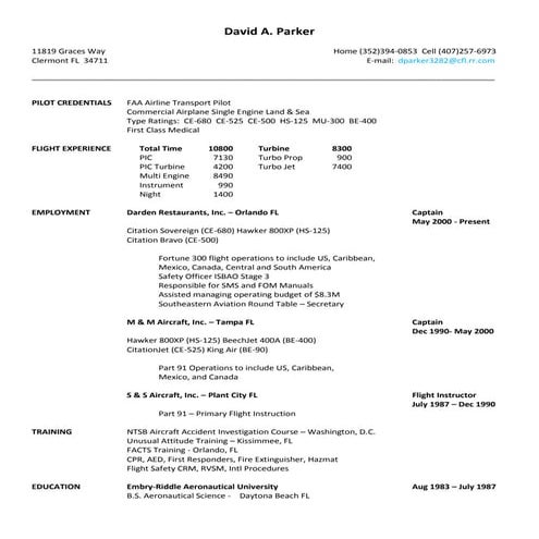 David Parker Resume 2 | PDF