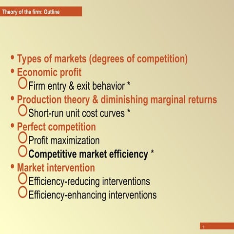 Theory of the Firm Lecture Notes (Economics) | PPTX