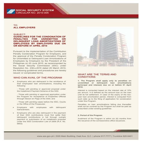 Penalty Condonation Program | PDF