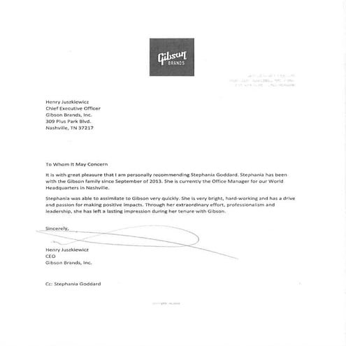 Gibson Reference Letter | PDF