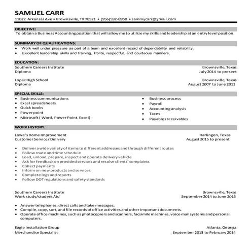 Samuel Resume | PDF