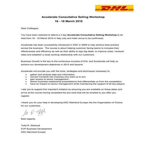 accelerate letter 16 - 18 March 2010 final | PDF