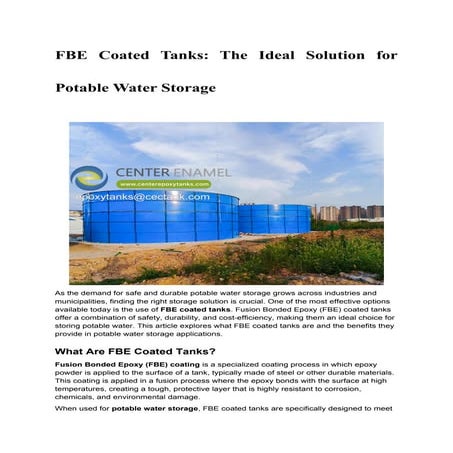 FBE Coated Tanks_ The Ideal Solution for Potable Water Storage.docx