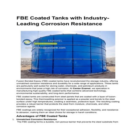 Benefits of Using FBE Tanks as Sludge Holding Tanks.docx