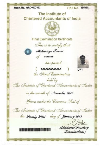 ICAI Membership Certificate | PDF