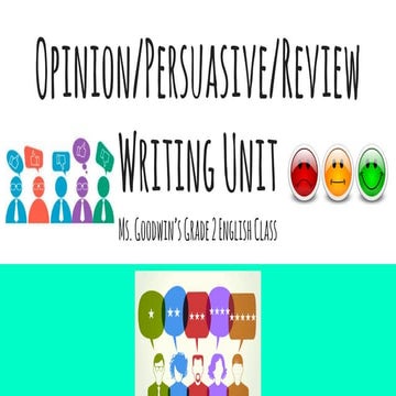 Sample Google Slide Writing Unit | PPT
