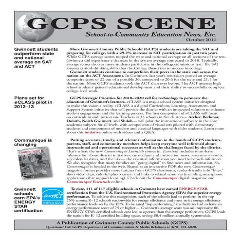 October2011- GCPS TOTY | PDF