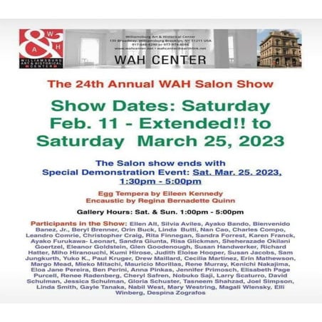 The 24th ANNUAL WAH Salon Show 2023 and Tribute to Master Orin Buck | PDF