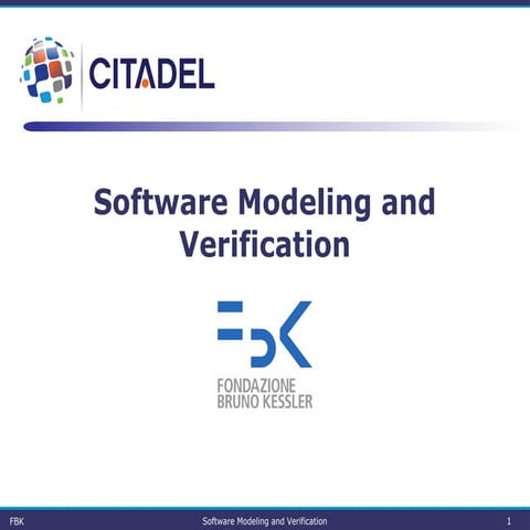 Software Modeling and Verification | PPT