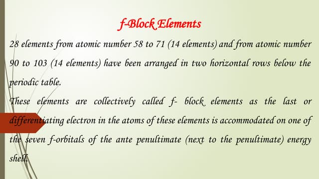 Lanthanide and actinide chemistry | PPT