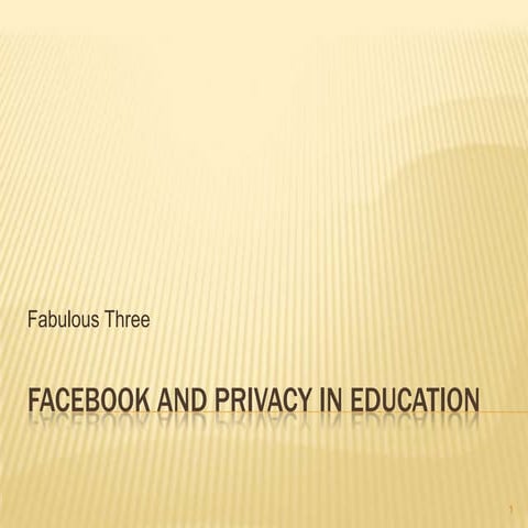 Education and Facebook | PPTX | Professional School | Postgraduate ...