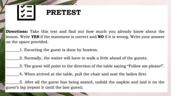 Seating the Guest Module 2 Week 3 & 4.pptx