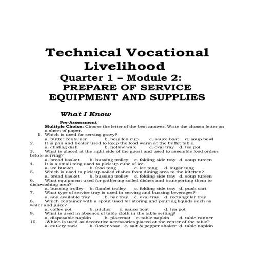 FBS-week-2 Prepare of Service Equipment and Supplies.docx