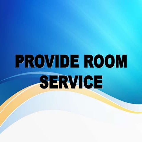 Sequence of Service Room Service | PPT