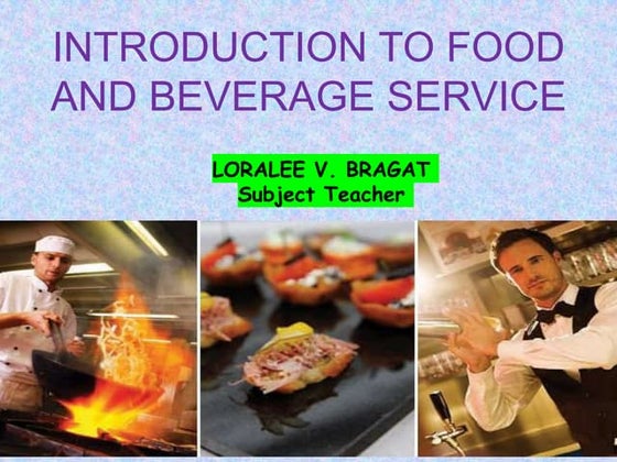 Food and beverages service outlet. | PPTX