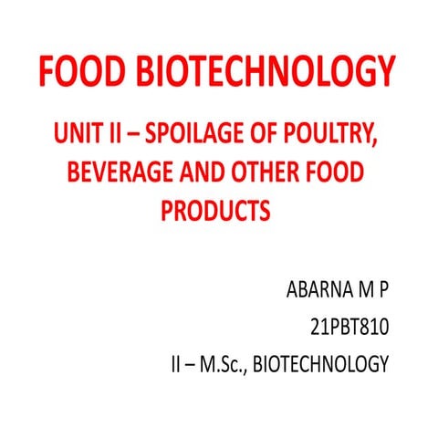 Food biotechnology | PPTX | Chemistry | Science