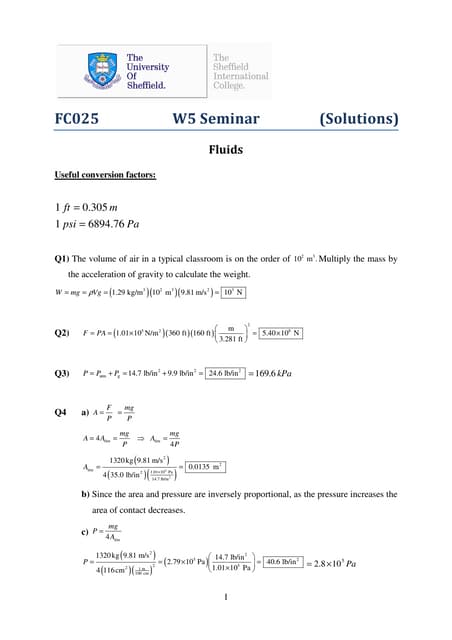 Solutions for Problems in Fluid Mechanics 2nd Edition by Russell Hibbeler | PDF