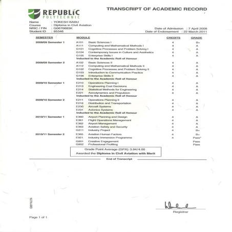 Poly Transcript | PDF