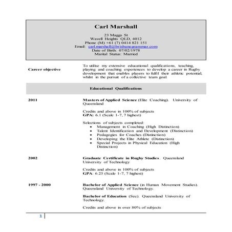 CV - Carl Marshall | DOCX