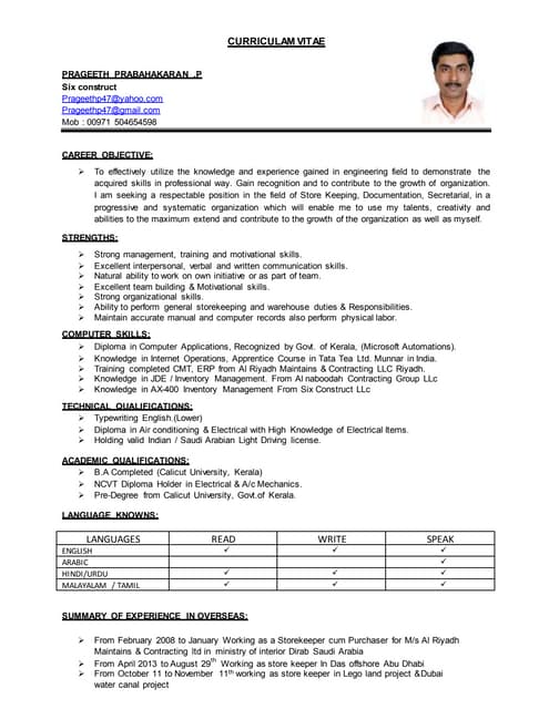 Store-Incharge-Resume | DOCX