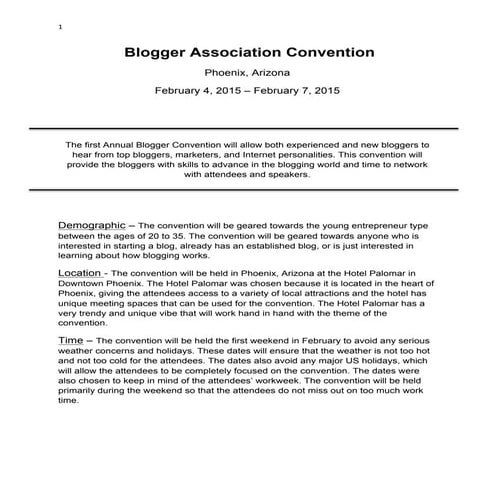 Blogger Convention | PDF