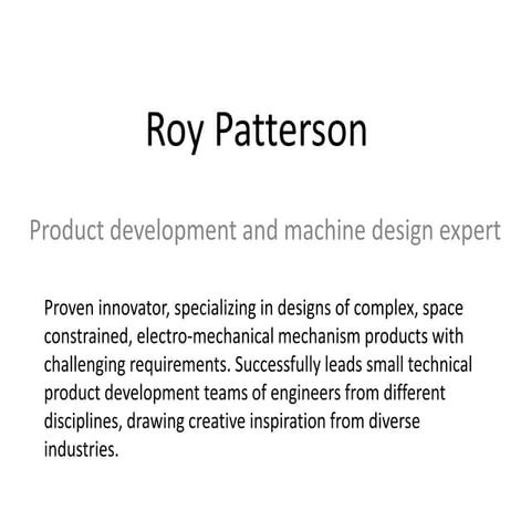 Roy Patterson presentations