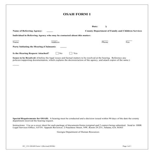 Fc 129 request for administrative hearing | DOC