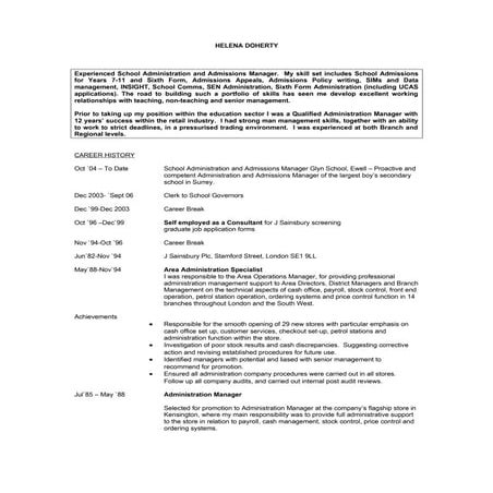 CV (Linked In) June 2016 Helena Doherty | PDF | Free Download