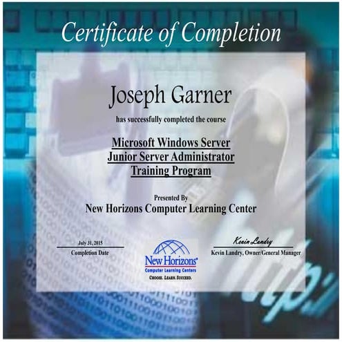 Joseph Garner presentations