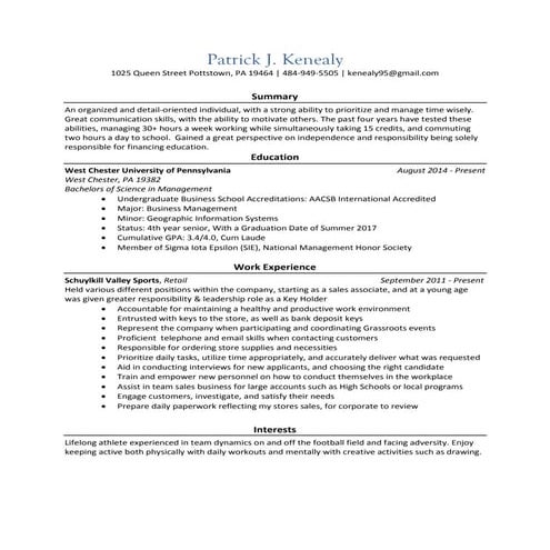 Patrick Kenealy- Resume | PDF