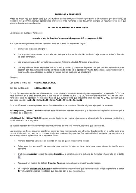 Formulas y funciones de ms excel.Mely | Programming Languages | Computing