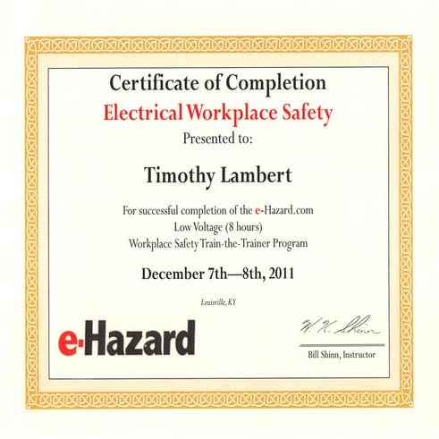 E-Hazard Electrical Workplace Safety TTT | PDF