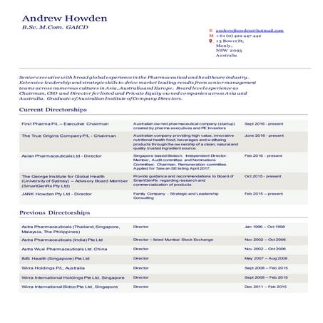 Andrew Howden -Director-Profile | DOCX