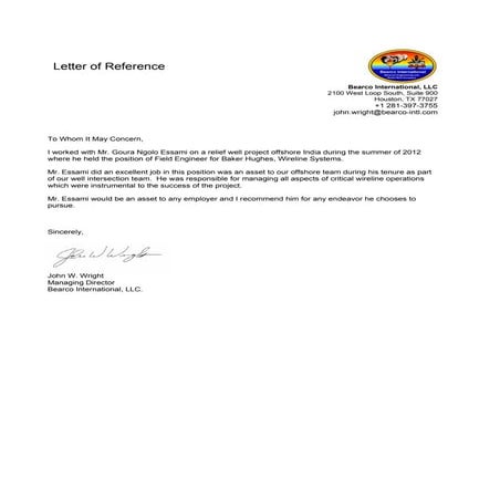 Reference Letter | PDF