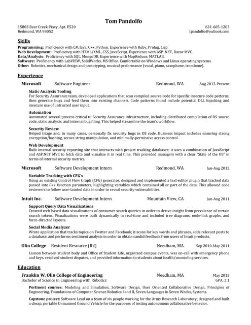Job Resume | PDF