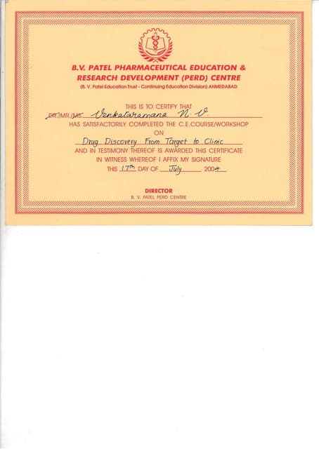 Certificate of USP validation completion course | PDF