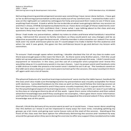 Delivery Session - Reflection | DOCX