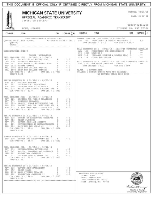 enrollment certification | PDF