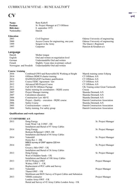 Paul Rogers CV newest | DOC | Business and Finance