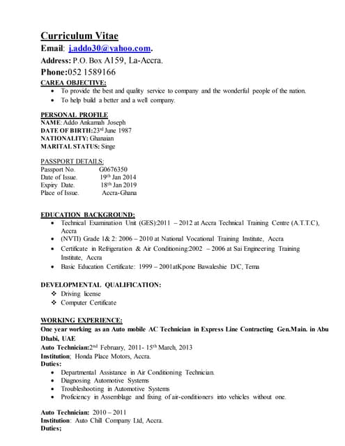 Edward David Chege Cv | PDF