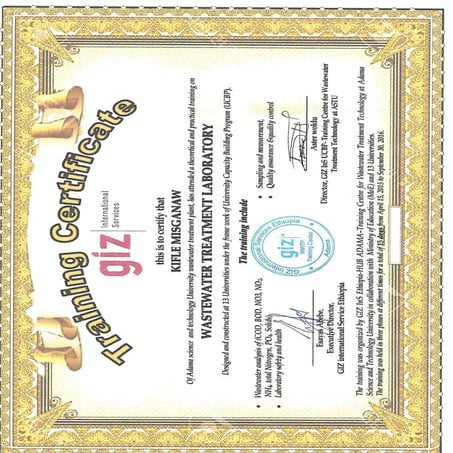 WWT Laboratory Certificate | PDF