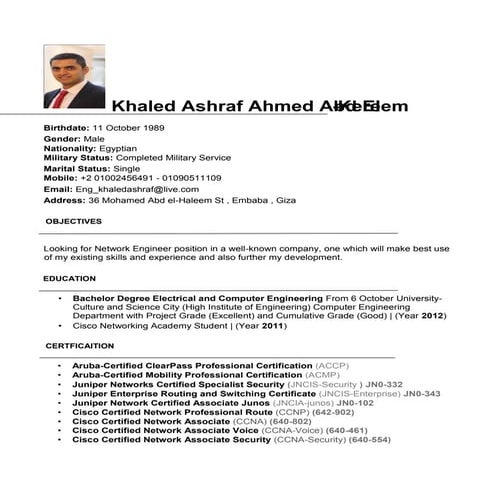 Khaled-Ashraf-Ahmed-Abd-El | PDF | Computer Networking | Computing