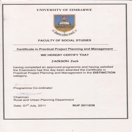 Certificate in Practical Project Planning and Management | PDF