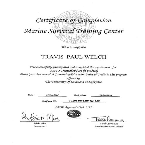 Huet Training Certificatie (Travis Welch) | PDF