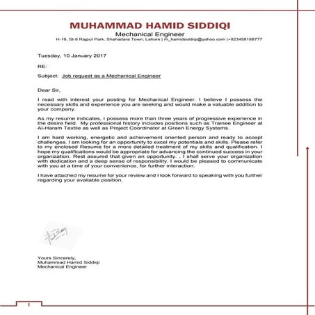 New CV formate for job with Cover letter | PDF