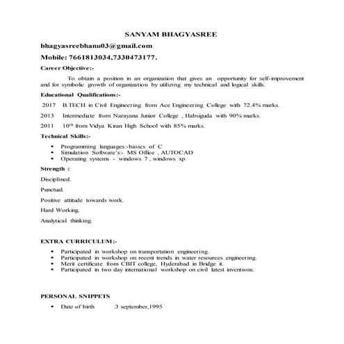 Kartik resume | PDF