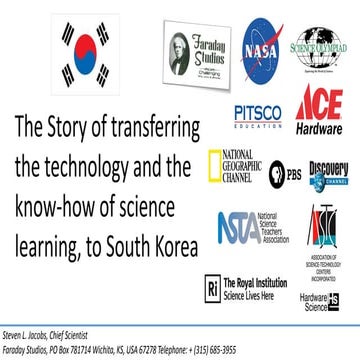 Presentation - The story of Science learning in South K | PPT