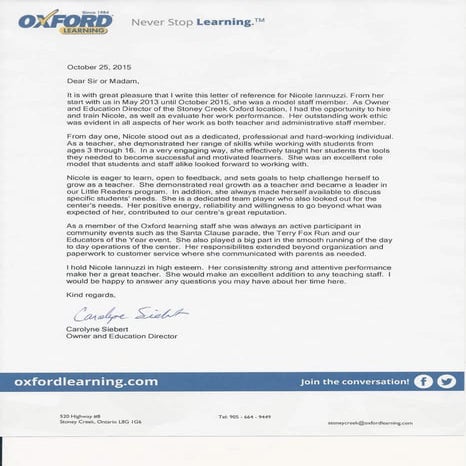 Nicole Iannuzzi Letter from Oxford Oct 2015.compressed | PDF