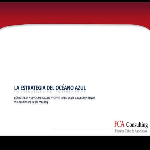 Estrategia oceano azul | PDF